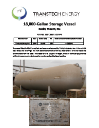 18,000 Trinity LPG Tank 1996 - Data Package | TransTech Energy