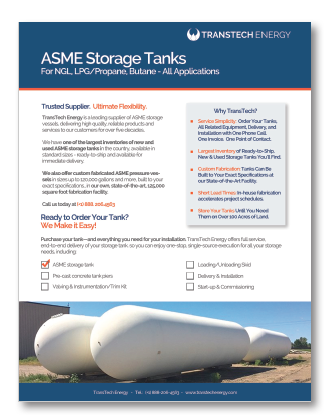 Free ASME Storage Tanks Brochure Download | TransTech Energy
