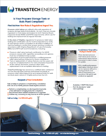 LPG/Propane Relief Valve Compliance | TransTech Energy