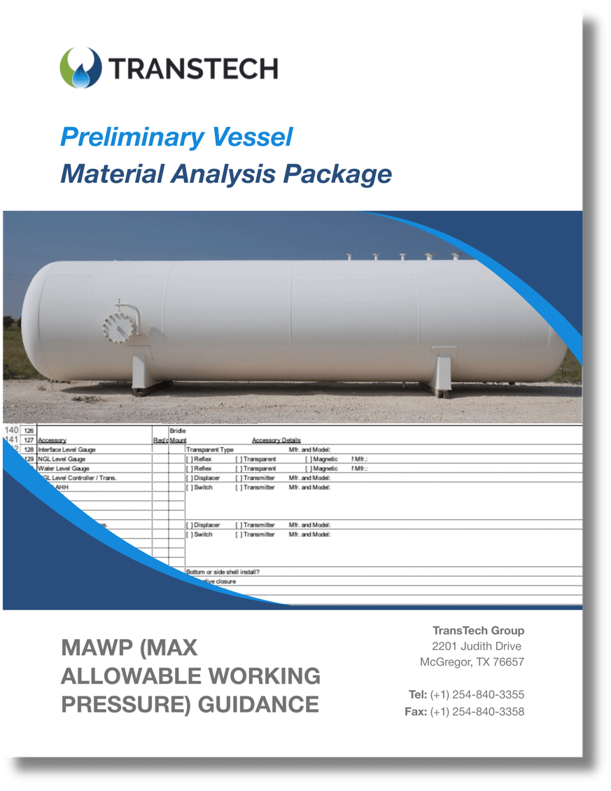 FREE Preliminary Vessel Material Analysis - Thank you | TransTech Energy
